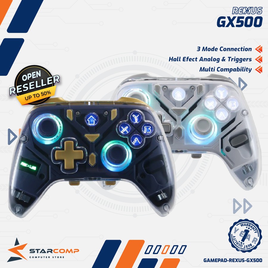 Jual Rexus GX500 Gladius Multiplatform Gamepad Wireless Bluetooth | Shopee Indonesia
