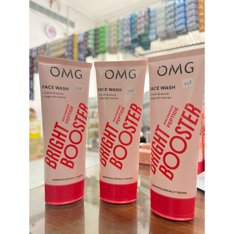 Jual OMG Bright Booster Peptide Face Wash 50ml/100ml | Shopee Indonesia