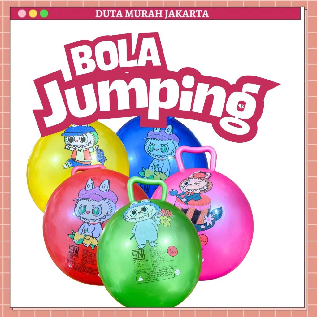 Jual DMJ Mainan Anak Bola 22cm Jumping Labubu / Jumping Ball / Bola ...