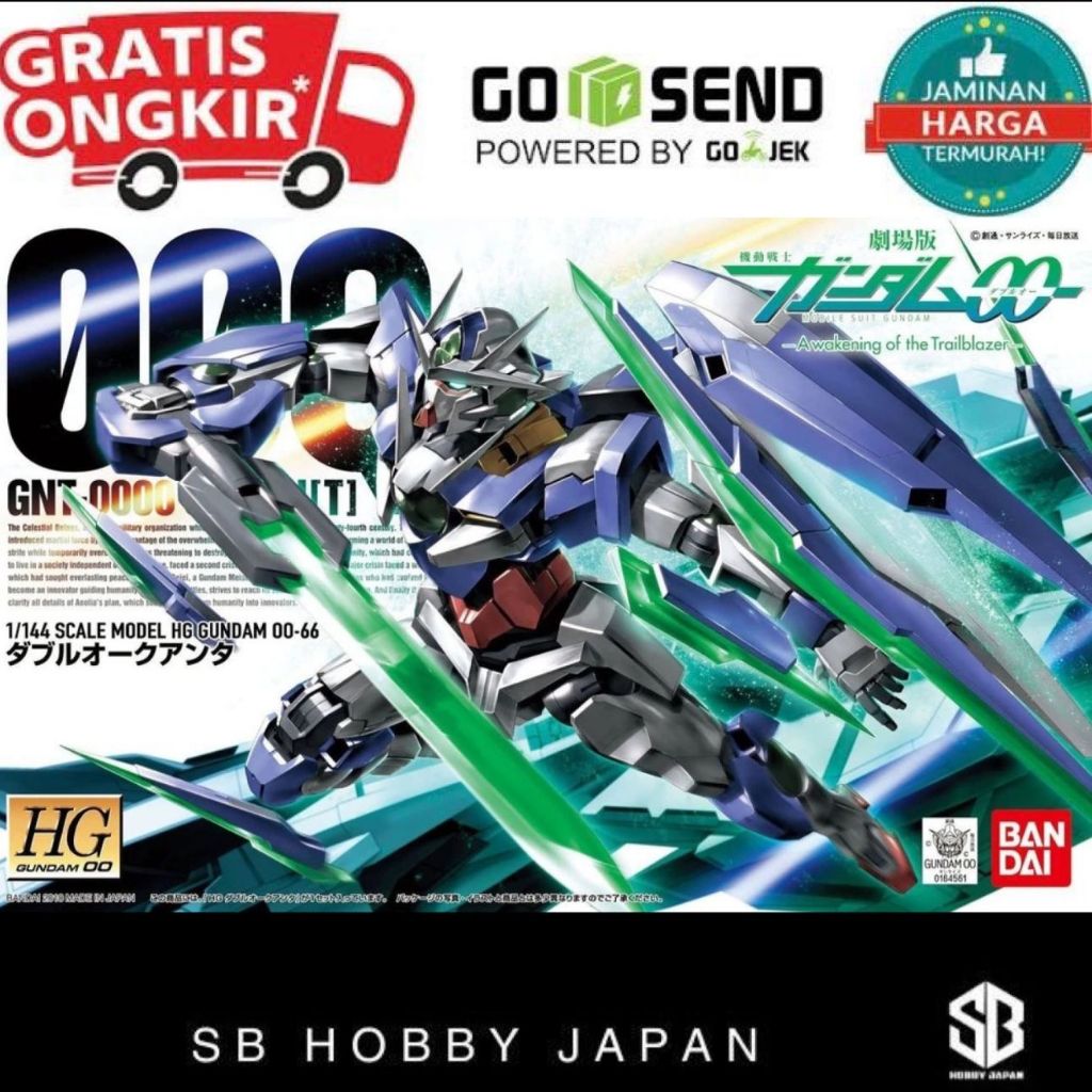Jual HG 1/144 GNT-0000 00 QAN[T] QANT Gundam Bandai | Shopee Indonesia