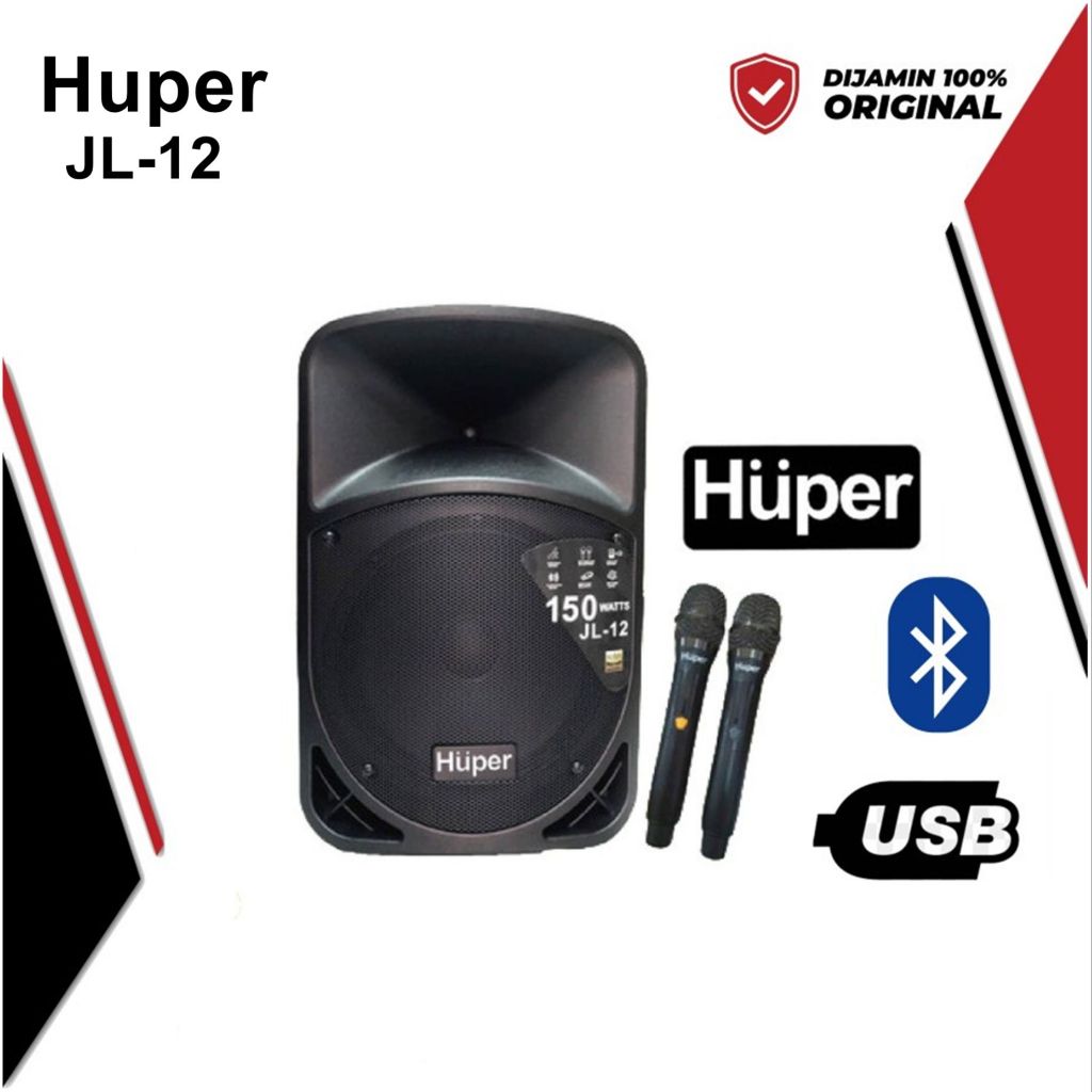 Jual Huper JL-12 Speaker Wireless Portable Huper JL-12 - 12 inch | Shopee Indonesia