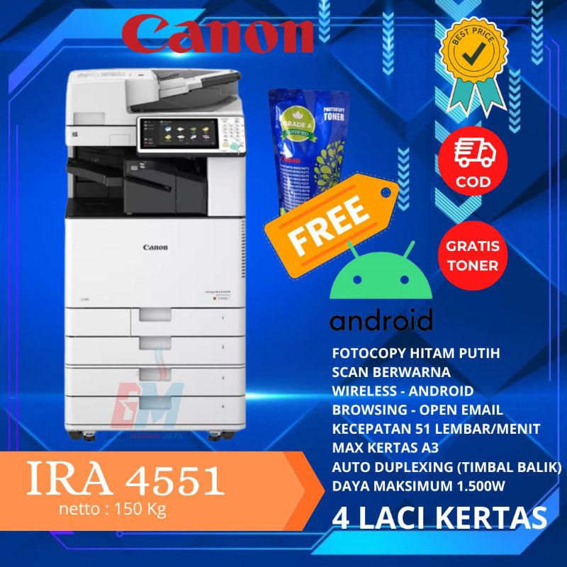 Jual Mesin Fotocopy Canon iR Advance 4551 | Shopee Indonesia