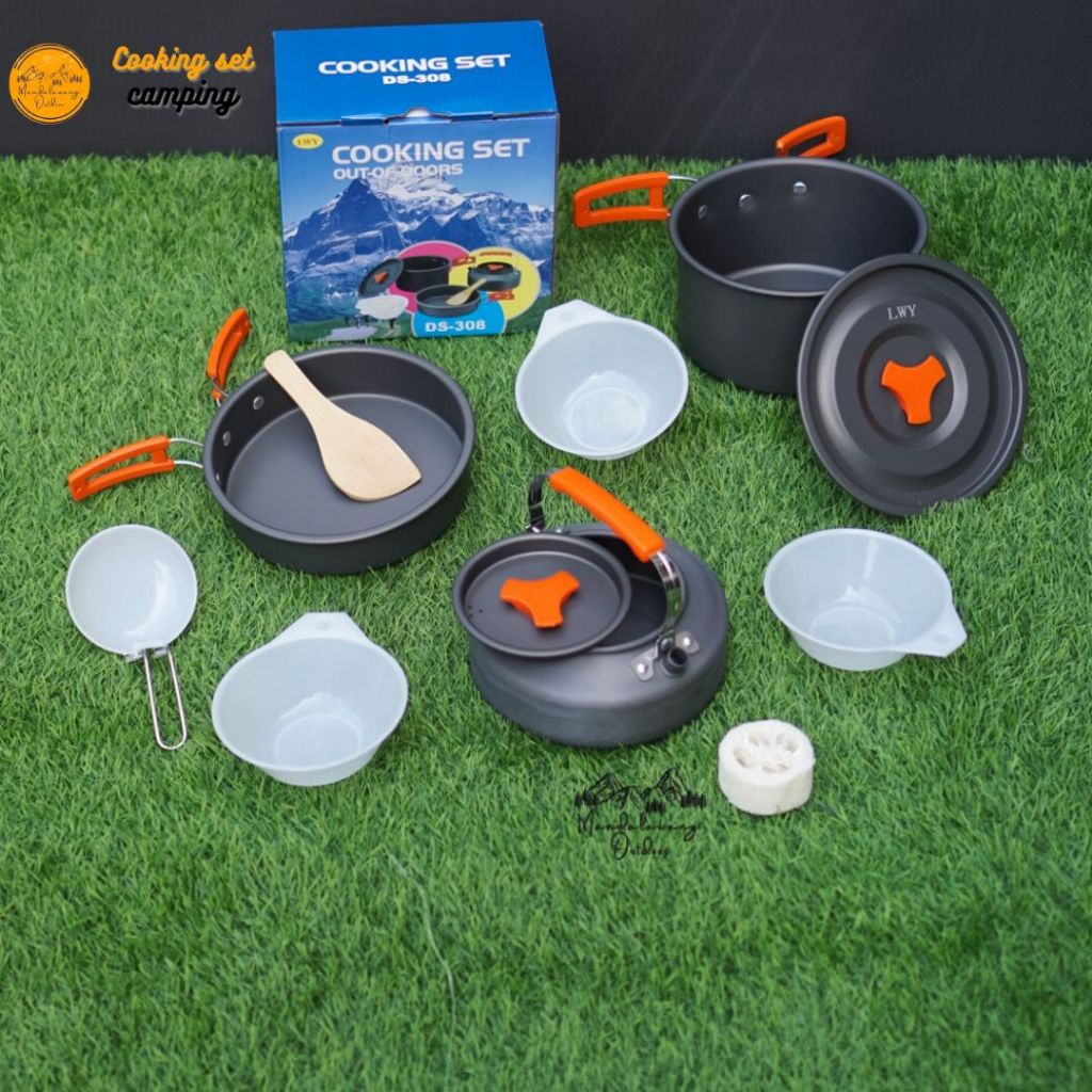 Jual ALAT MASAK CAMPING TENDAKI COOKINGSET NESTING COOKING SET DS 308 DAN DS 301 DAN DS 300 DAN ...