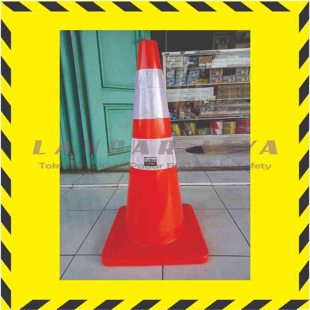 Jual Traffic Cone / Safety Cone/ Stick Cone Karet Kerucut Lalin Elastis ...