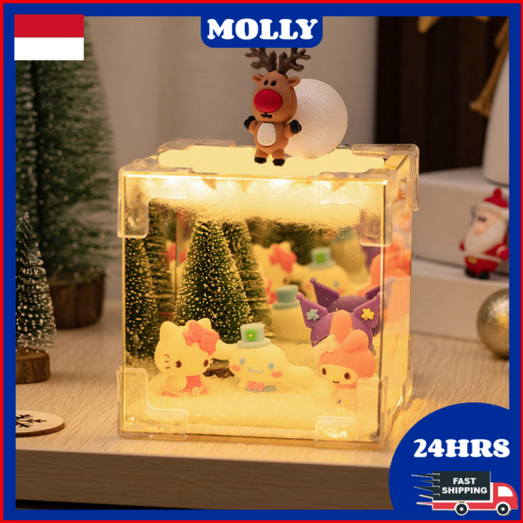 Jual 【BARU】Cermin Lampu LED Box DIY Akrilik Lampu Malam Cubus Lampu ...