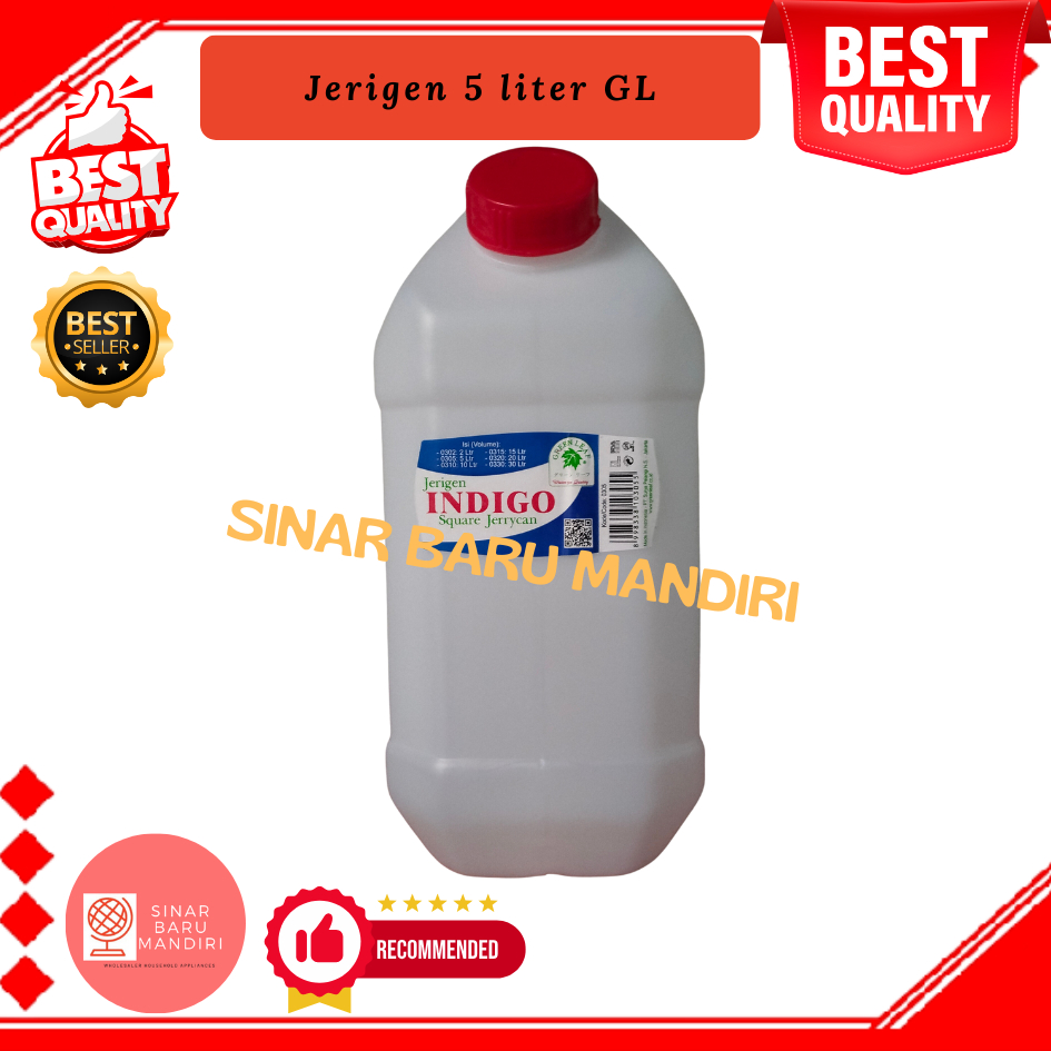 Jual Jerigen 5 liter indigo Greenleaf / Jerigen air 5 Liter / Jerigen ...