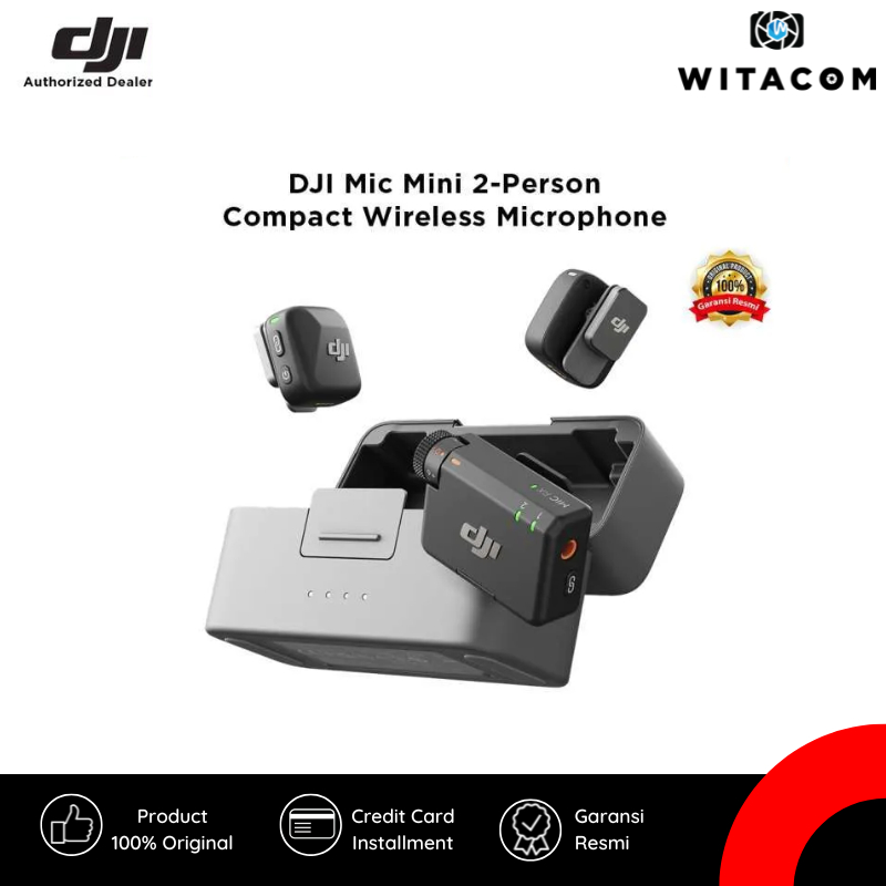Jual DJI Mic Mini 2-Person Compact Wireless Microphone System ( 2 TX + 1 RX + Charging Case ...