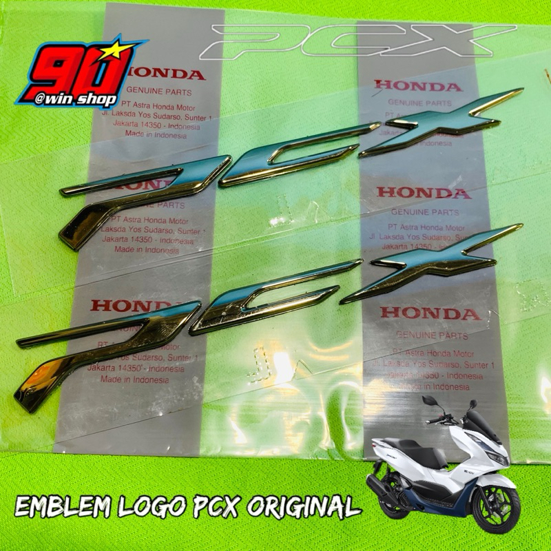 Jual emblem logo Honda PCX 150 160 warna gold original | Shopee Indonesia