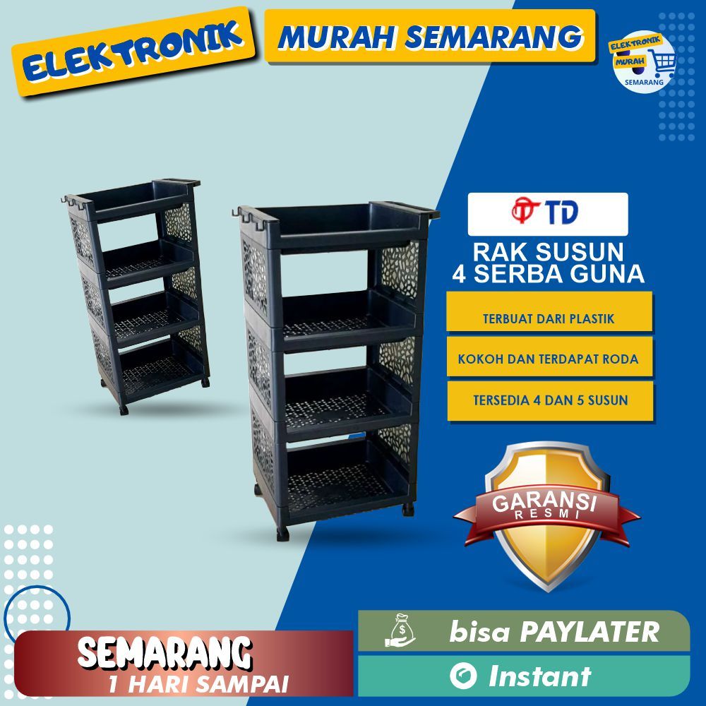 Jual Rak Susun Tingkat Plastik Serbaguna 4 susun/tingkat 5 susun ...