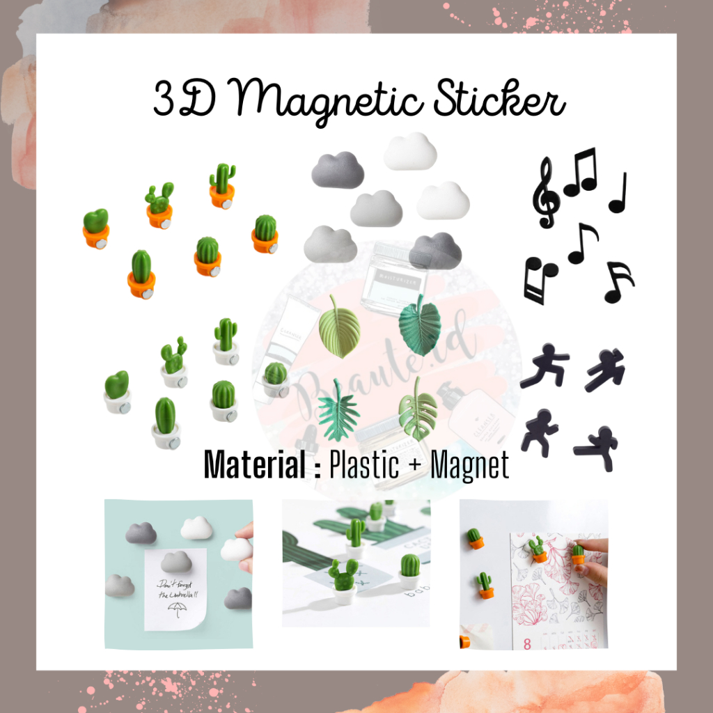 Jual 1 Set Tempelan Kulkas Magnet Kulkas Song Daun Cloud Dekorasi 3D ...