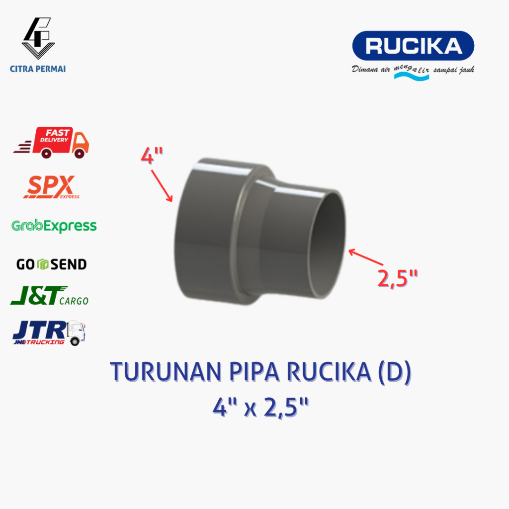 Jual TURUNAN PIPA RUCIKA (D) 4" X 2,5" / REDUCING SOCKET RUCIKA (AW) 4 ...