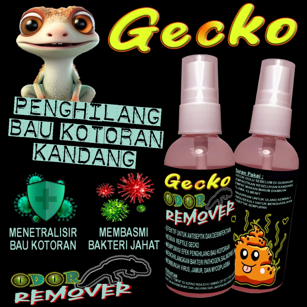 Jual GECKO ODOR REMOVER PET DISINFECTANT ANTISEPTIK KANDANG LEOPARD ...