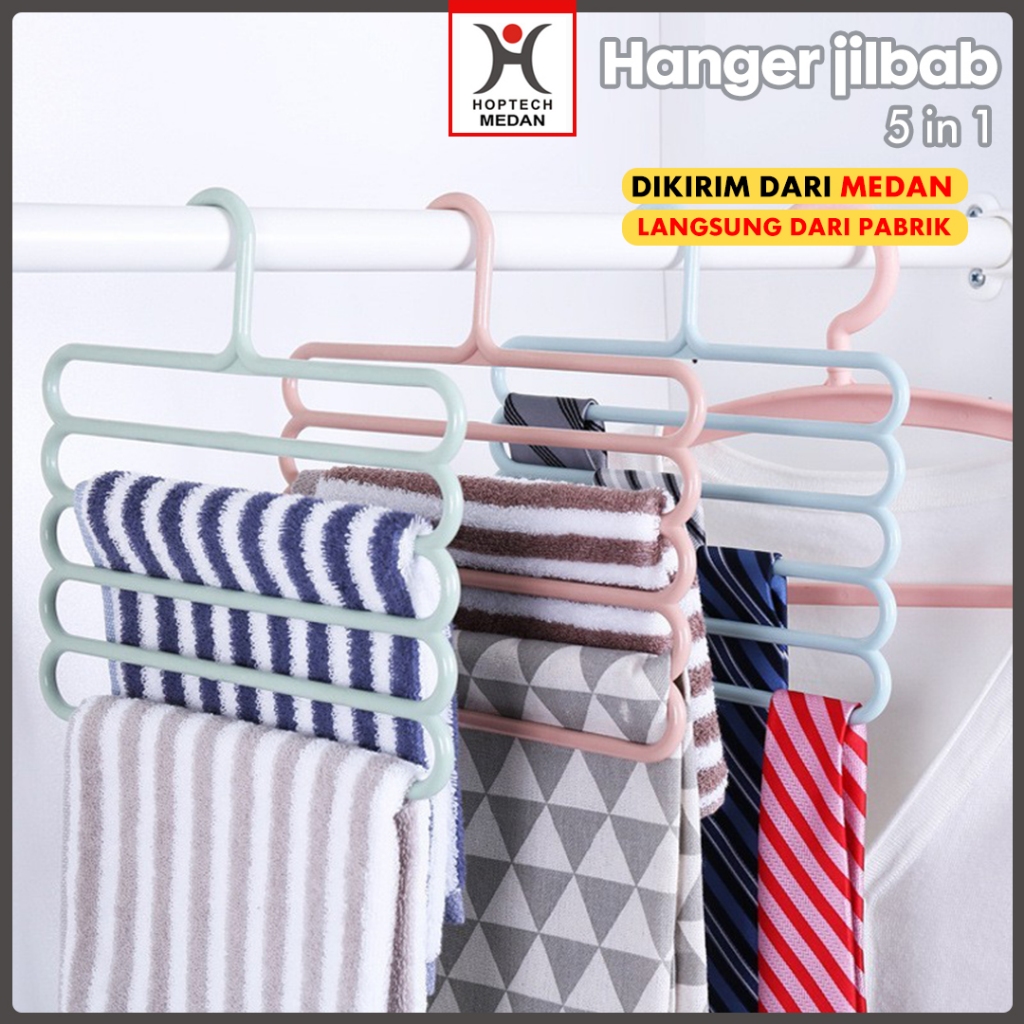 Jual HANGER JILBAB 5 IN 1 | HANGER BAJU | HANGER HIJAB | GANTUNGAN ...