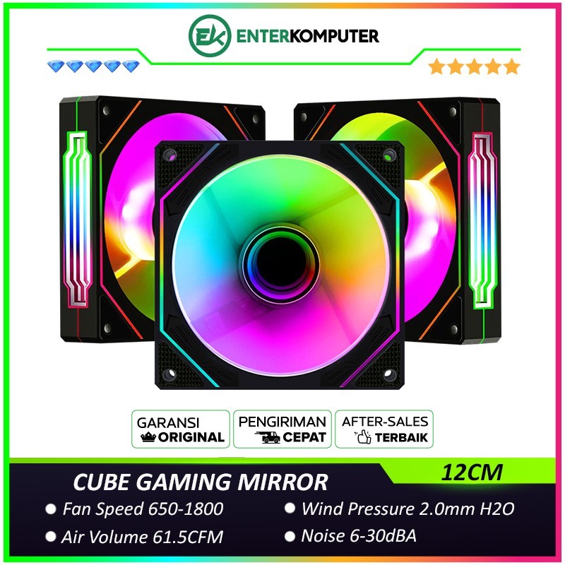 Jual CUBE GAMING MIRROR BLACK 3 in 1 Pack - Infinity Mirror 12CM ARGB ...
