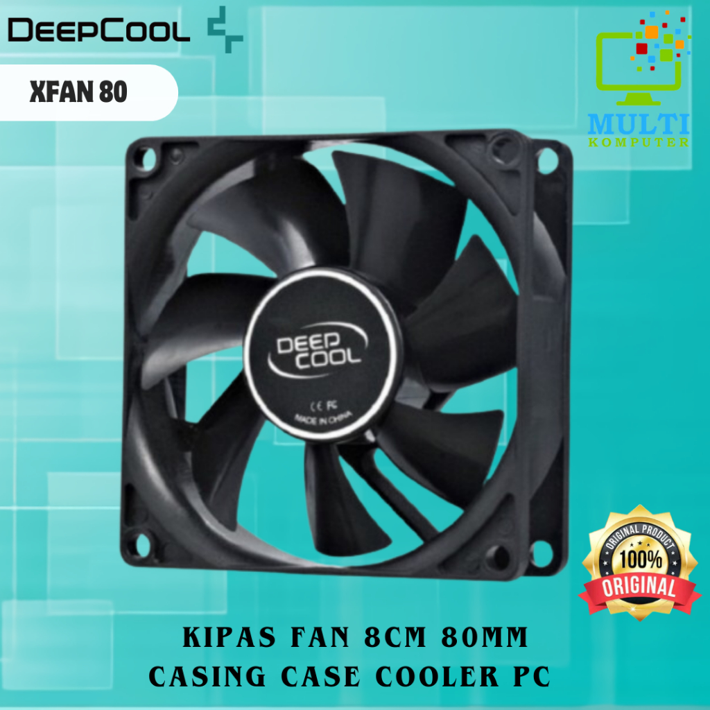 Jual DEEPCOOL XFAN 80 KIPAS FAN 8CM 80MM CASING CASE COOLER PC DEEP ...