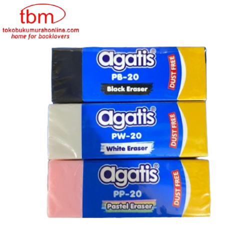 Jual TBMO Ecer AGATIS Penghapus Besar 1 pcs White Eraser Black Eraser ...