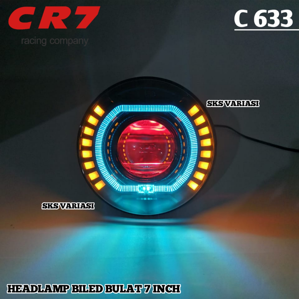 Jual CR7 C633 - Headlamp Biled Projector Bulat 7 Inch Ninja Ss W175 ...