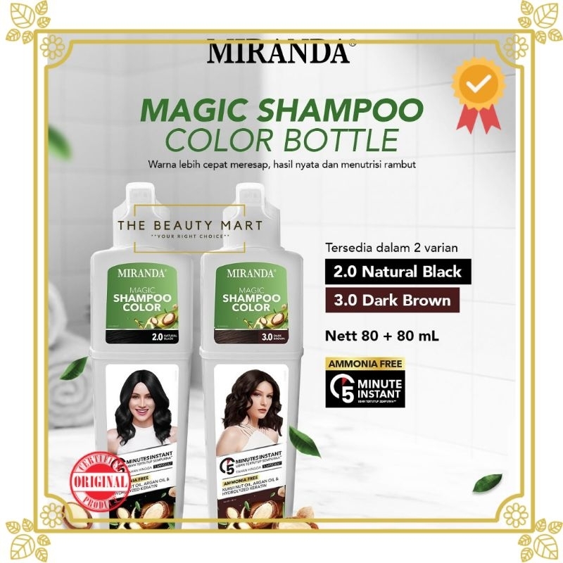 Jual MIRANDA Magic Shampoo Color Bottle | Pewarna Penutup Uban ...
