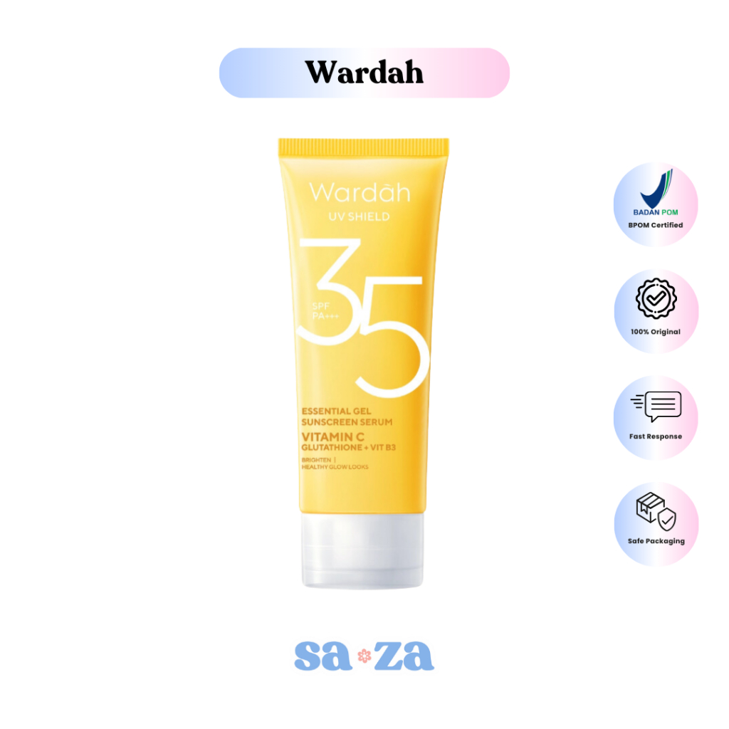 Jual Wardah UV Shield Essential Sunscreen Gel SPF 35 PA+++ 40ml | Shopee Indonesia
