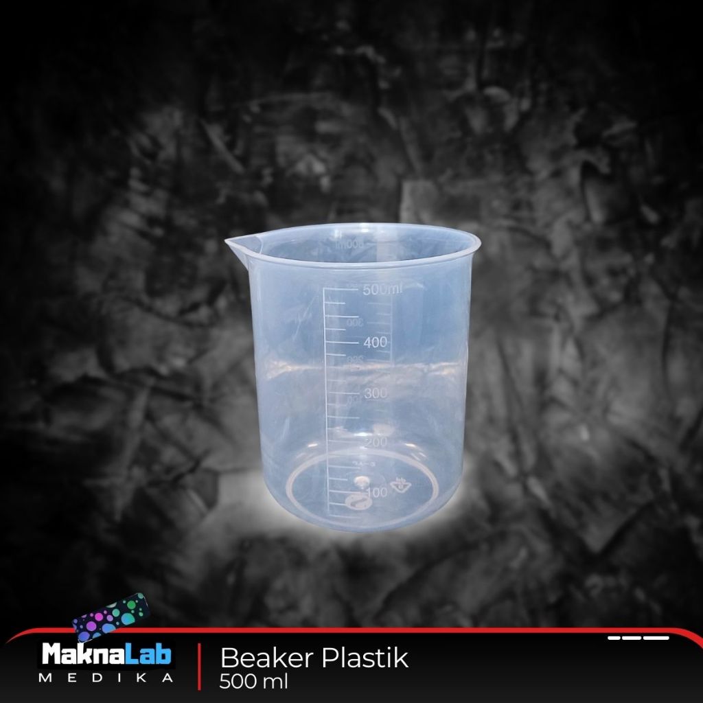 Jual Beaker Plastik 500ml l Gelas Kimia Plastik Gelas Ukur Takar garis Takaran Lab 500 ml Beker ...