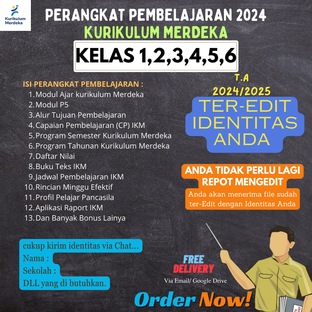 Jual Perangkat Pembelajaran KUMER SD Edisi T.A. 2024/2025 (Ter-Edit ...
