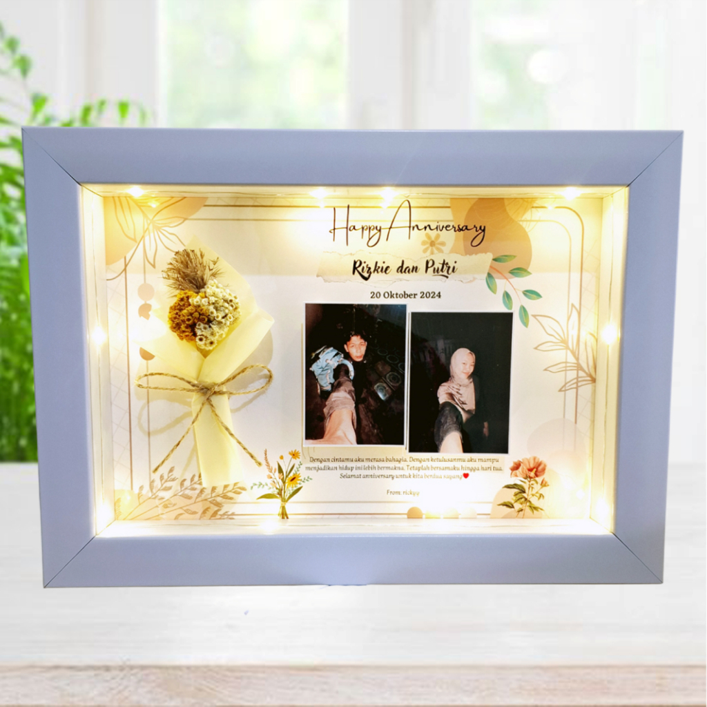 Jual Flower in frame 3D uk 20x30 kado wisuda graduation kado guru kado ...