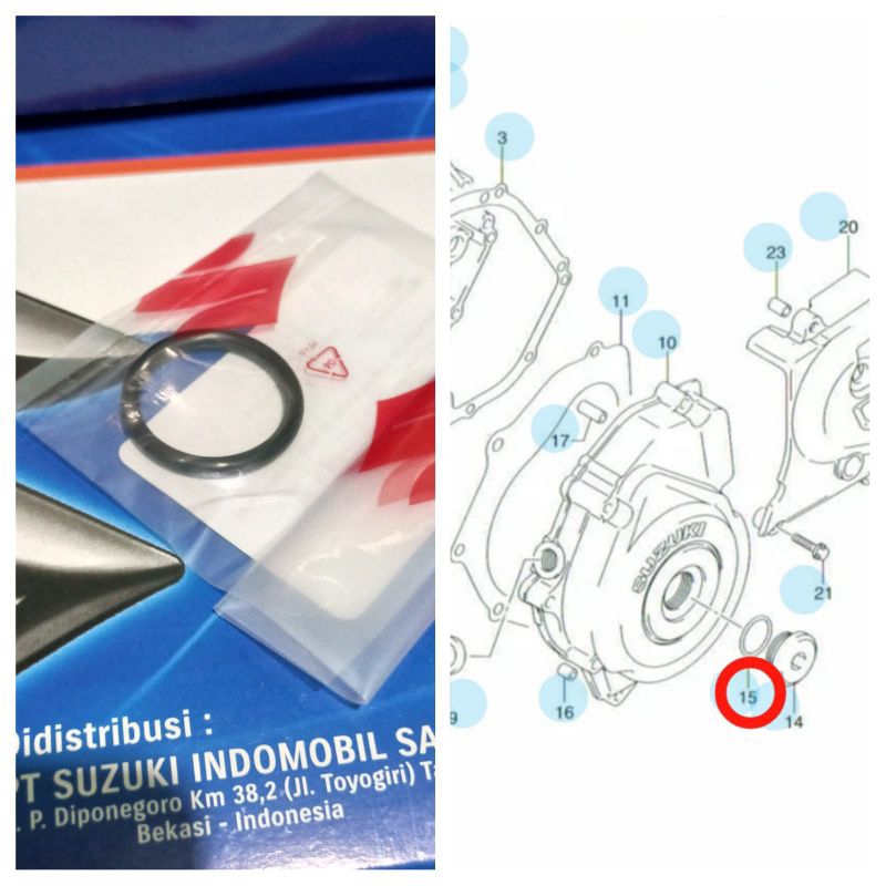 Jual KARET ORING SEAL SIL TUTUP MAGNET SUZUKI SMASH SHOGUN SATRIA FU AXELO DLL SGP | Shopee ...