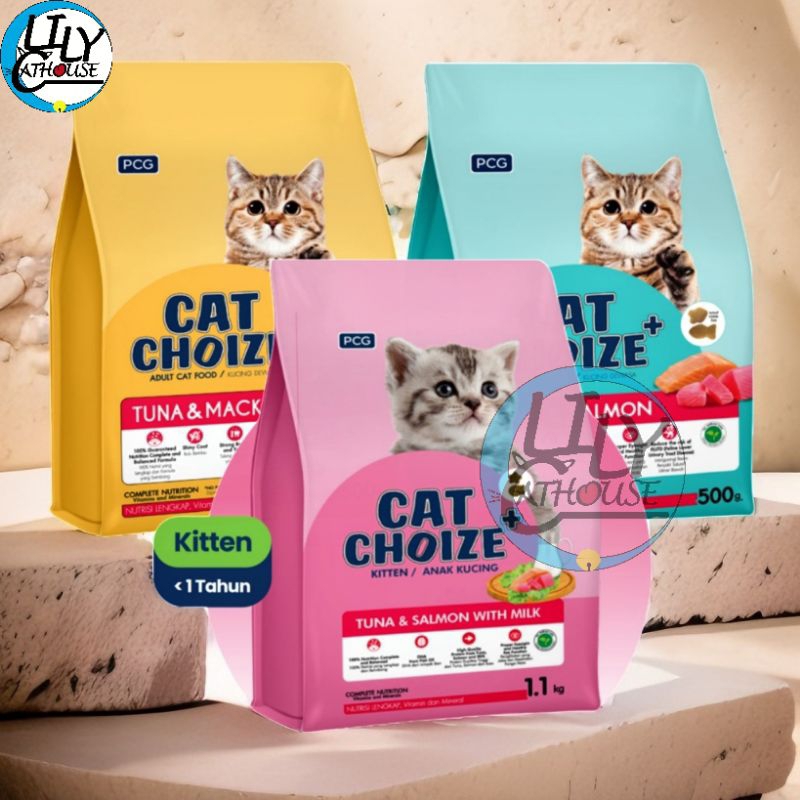 Jual Cat Choize Plus Dry Kitten Tuna & Salmon Freshpack 450 gr & 1,2 kg ...
