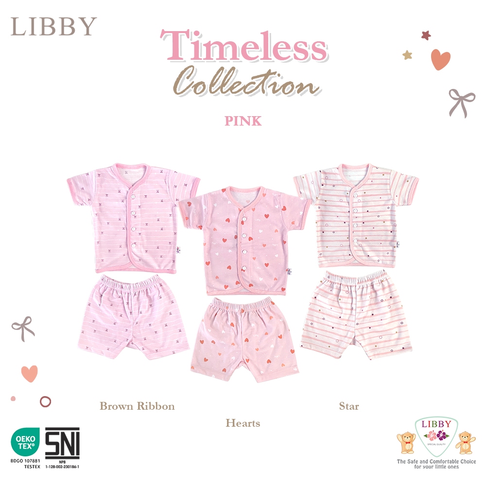 Jual MOTIF BARU !! 1 Stel dan 3 Stel Libby Setelan PENDEK Baju Bayi ...