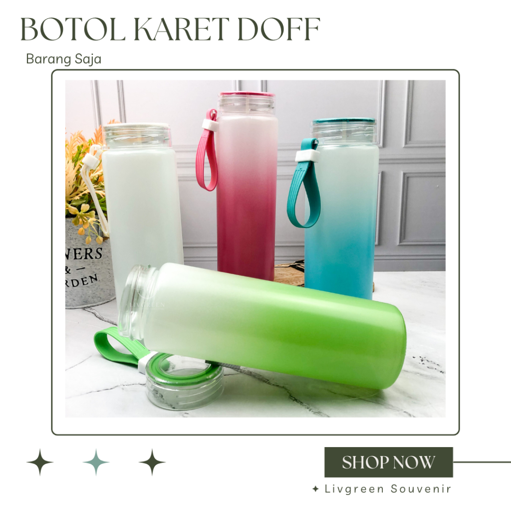Jual Souvenir Botol Kaca Karet Doff (Ready Stock) | Shopee Indonesia