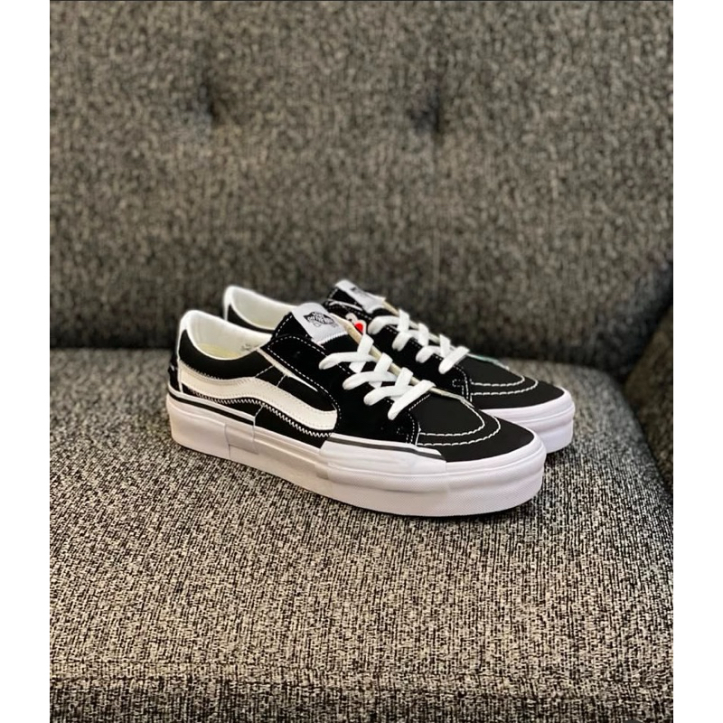Jual VANS SK8-LOW RECONSTRUCT BLACK WHITE ORIGINAL 100% SEPATU SNEAKERS ...