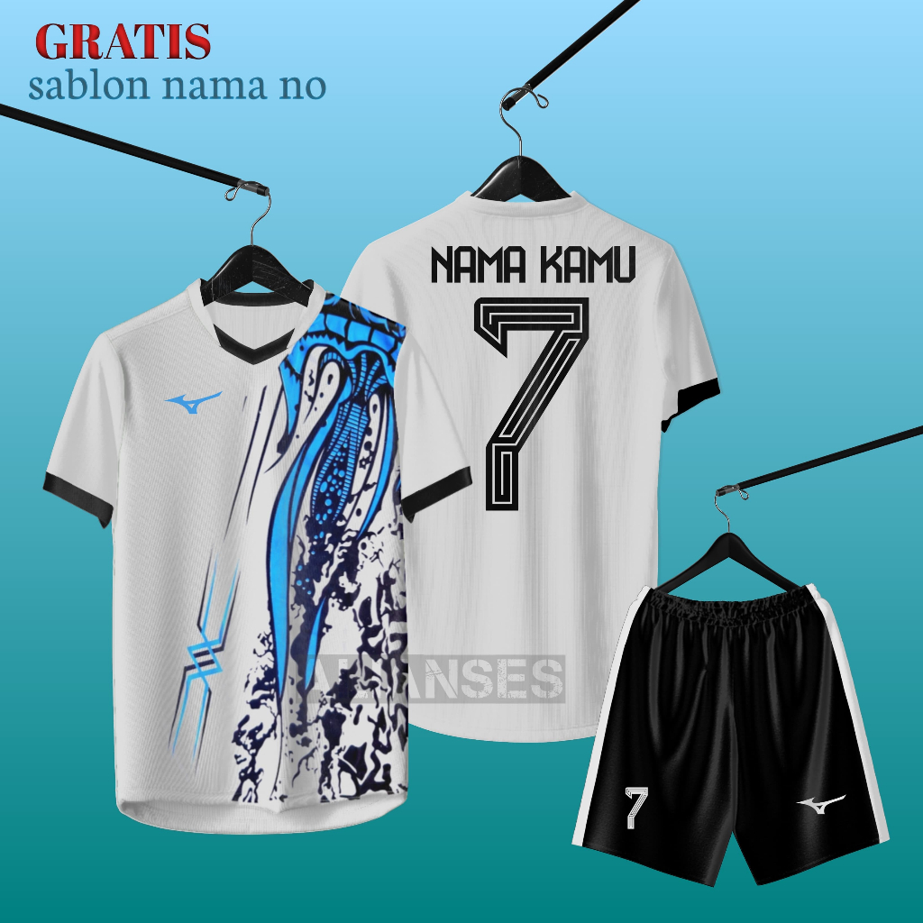 Jual Baju Kaos Jersy Stelan Dewasa Bisa Sablon Nama Nomor Olahraga ...