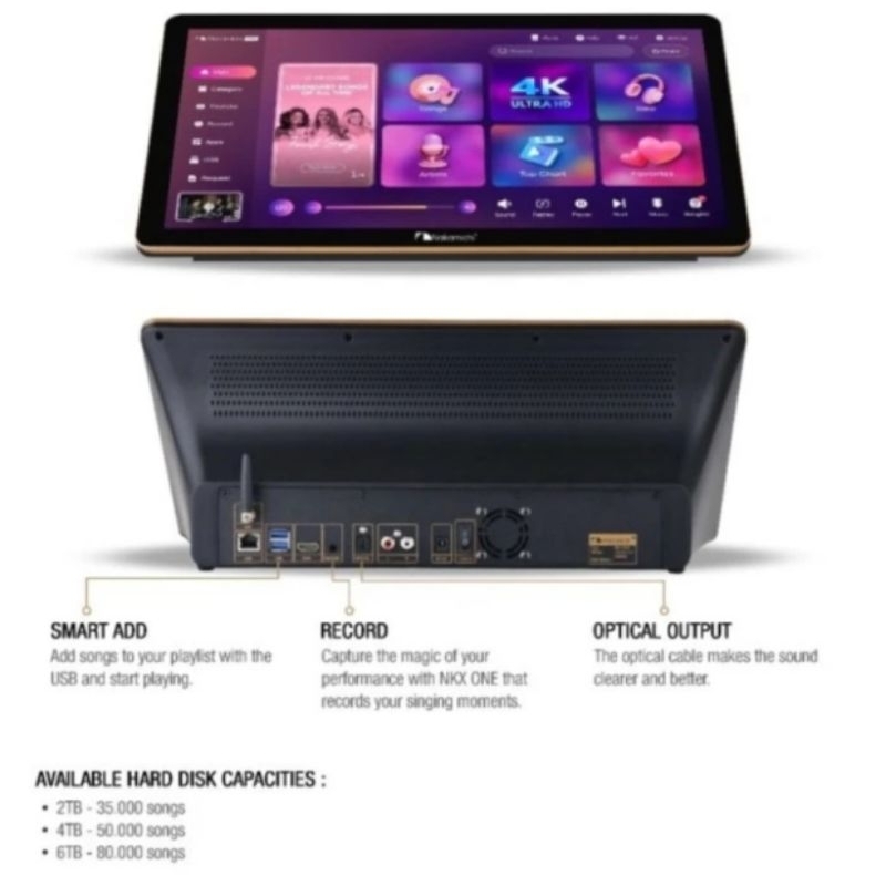 Jual Nakamichi NKX ONE Player Karaoke Nakamichi Touchscreen 2 in 1/2TB ...