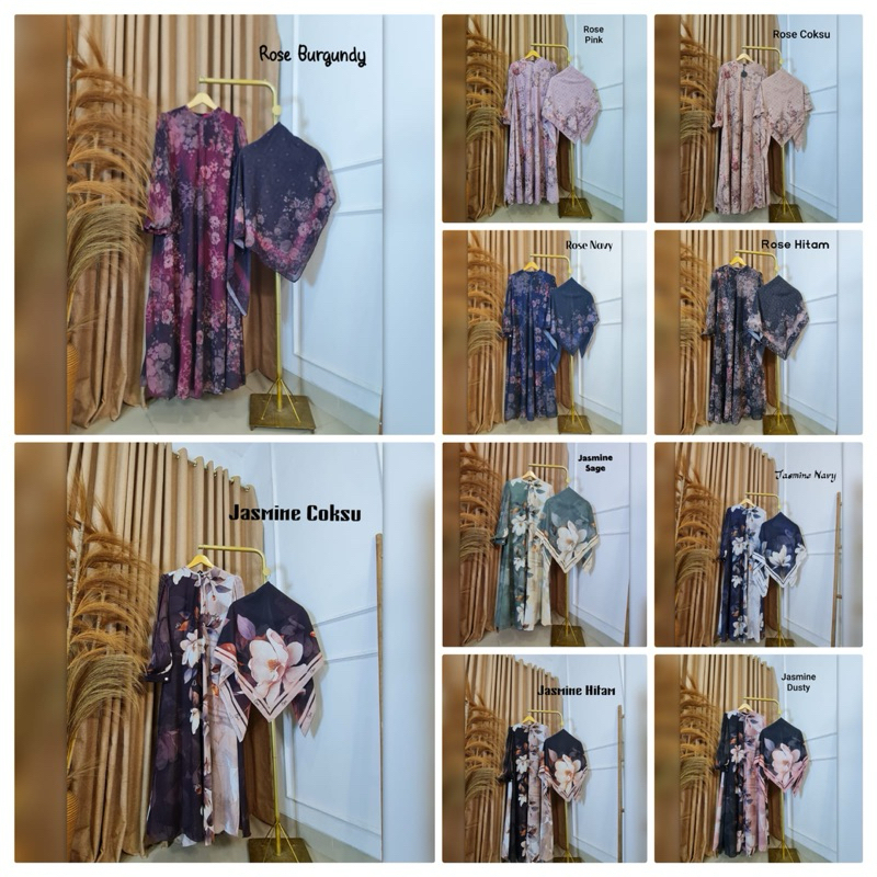 Jual GAMIS MONOGRAM STRIPE,JASMINE,ROSE SERIES BY DIJAH Raja Gallery ...