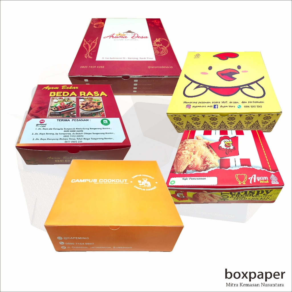 Jual Paper Box Dus Catering 18/18 20/20 Custom Link Khusus Custom ...