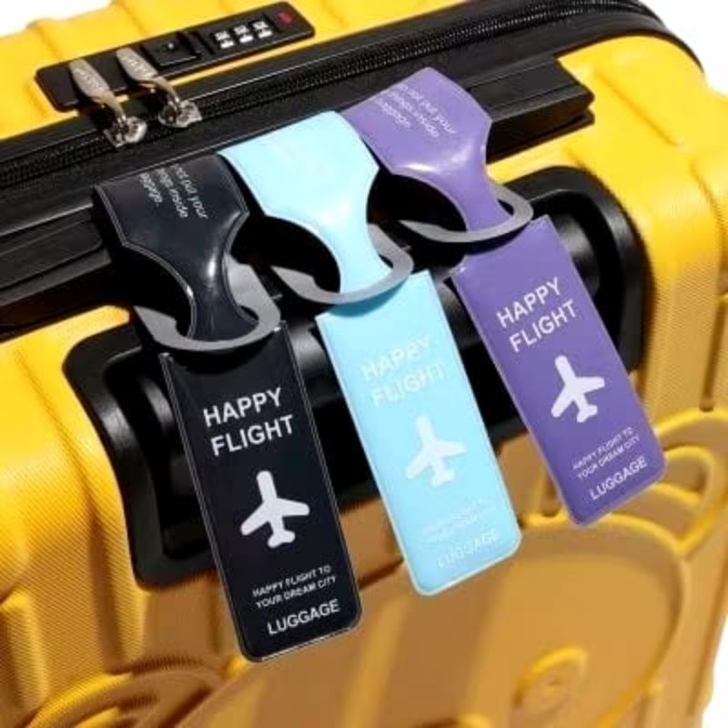 Jual LUGGAGE TAG | NAME TAG KOPER | LABEL KOPER | Luggage Happy Flight ...