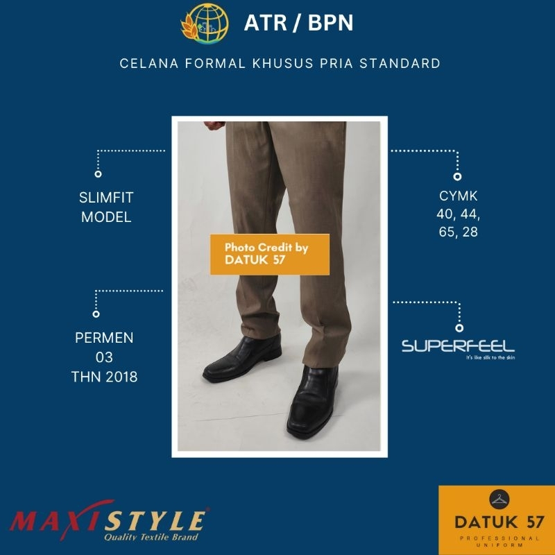Jual Original Premium by Datuk 57 : Celana PDH Seragam Kementerian ATR ...