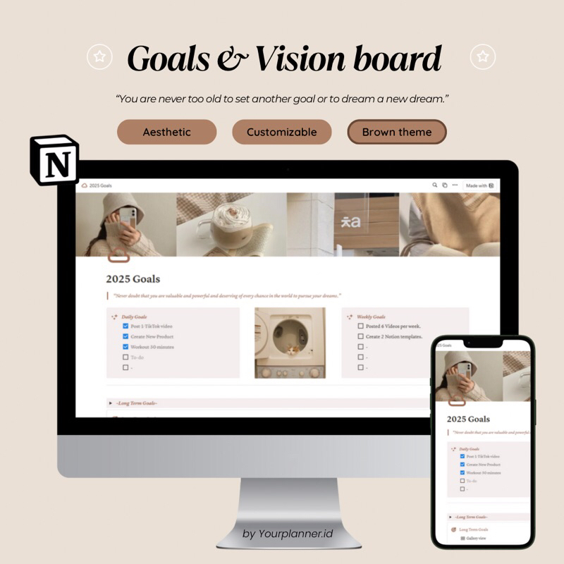 Jual Notion Template | Goals & Vision board 2025 | Shopee Indonesia Jual Notion Template | Goals & Vision board 2025 | Shopee Indonesia
