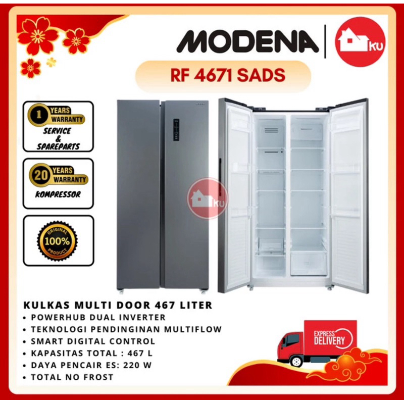 Jual Kulkas Modena RF 4671 SADS Side by Side | Shopee Indonesia