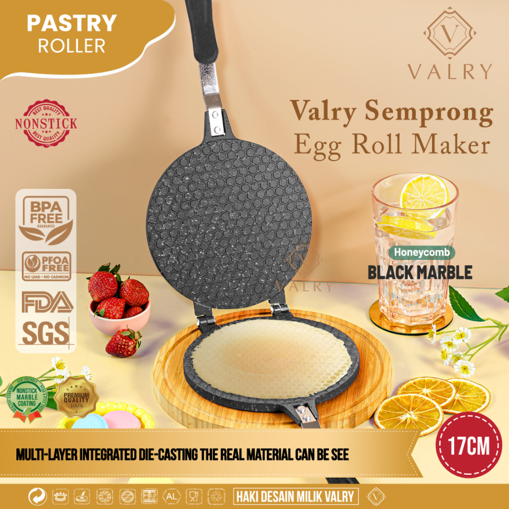 Jual Valry Cetakan Semprong granit Anti lengket egg roll waffle maker ...