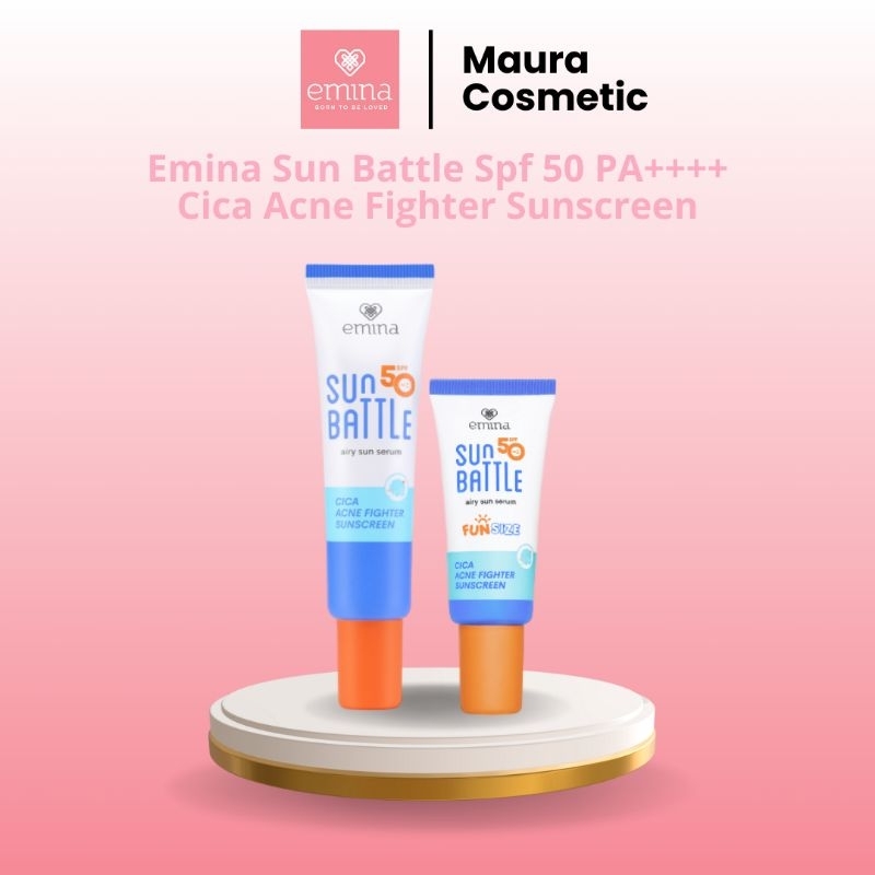 Jual Emina Sun Battle SPF 50 PA ++++ Cica Acne Fighter Sunscreen 20 ml 30 Ml || Maura Cosmetic ...