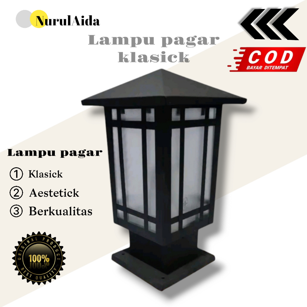 Jual Nurulaida Lampu Pagar Klasick model tenis | Shopee Indonesia