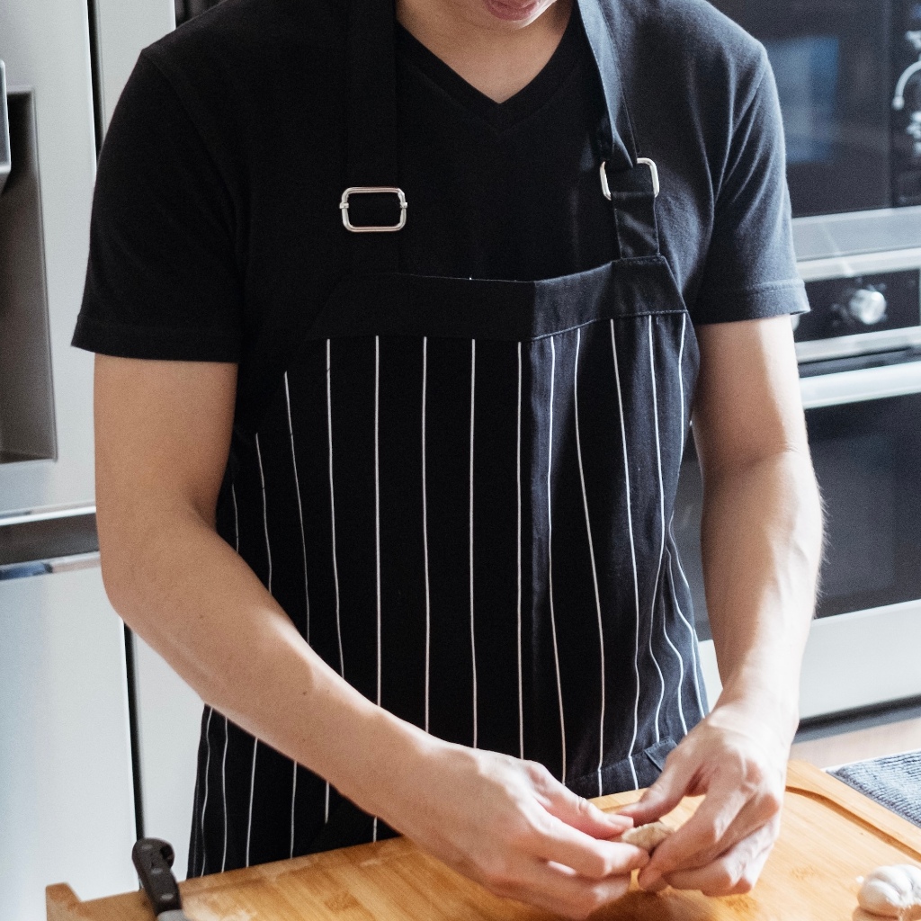 Jual Chef Series Big STRIPE Series Full Panjang Apron - Hitam | Shopee ...