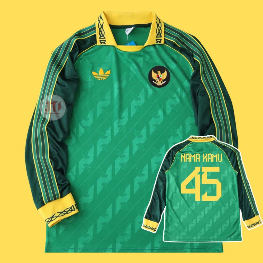 Jual Jersey Timnas Indonesia Fantasy Hijau Lengan Panjang Long Sleeve LS Retro Vintage JTI ...