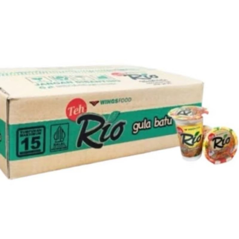 Jual TEH RIO GULA BATU DUS (ISI 24 GELAS) | Shopee Indonesia