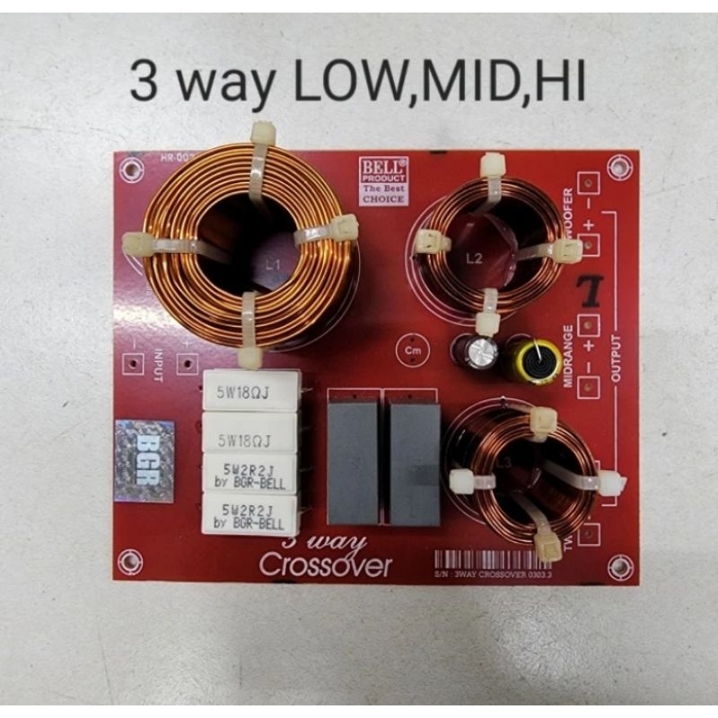 Jual Kit Crossover 3 Way Crossover Pasif 3 Way BELL BGR Rangkaian ...