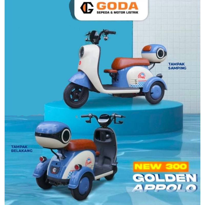 Jual Goda GD-300A RODA 3 Sepeda & Motor Listrik Golden Appolo New GD300 ...