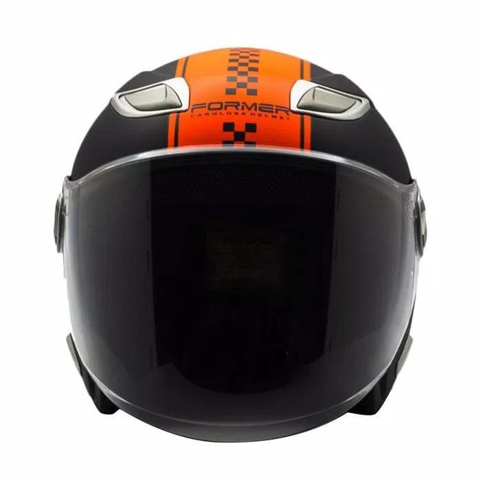 Jual HELM CARGLOSS FORMER FLO ORANGE WHITE | Shopee Indonesia