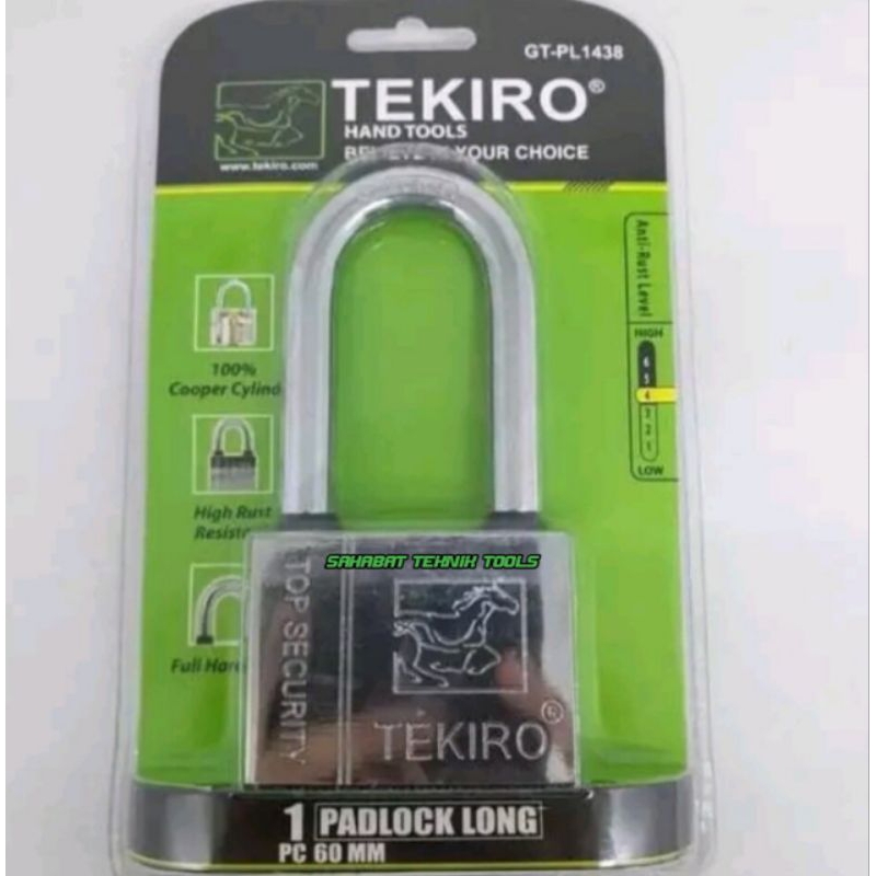 Jual Tekiro Gembok Leher Panjang Ukuran 60 mm / Gembok panjang 60 mm ...