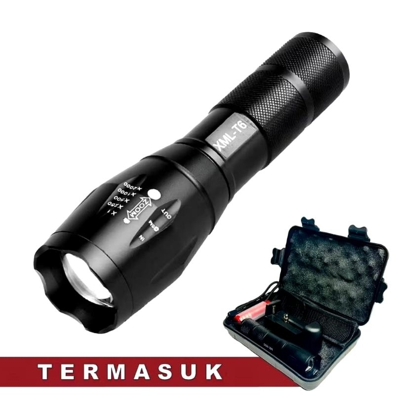 Jual SWAT MX-1830 LED CREE SUPER TERANG XML-T6 8000 LUMEN JARAK HINGGA ...